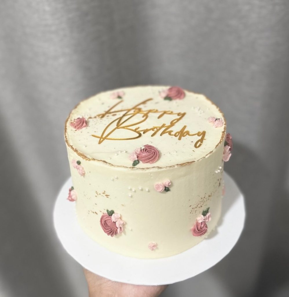 Birthday Rustic Rose Cake - Majic.lk